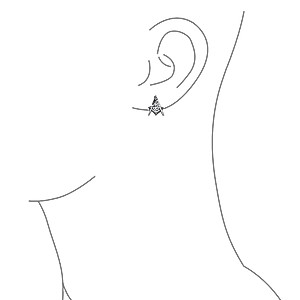 Tiny Square And Compass Masonic Freemason Stud Earrings For Women For Men Oxidized .925 Sterling Silver