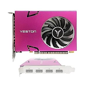 Yeston GT730 4GB 4HDMI Gaming Graphics Cards ,128 bit DDR3 993/1600MHz 4-Screen Graphics Card Support Split Screen 10bit Color Depth HDR with 4 HDMI Ports