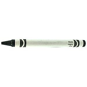 MinifigFans 50 Black Crayons Bulk - Single Color Crayon Refill - Regular Size 5/16" x 3-5/8"