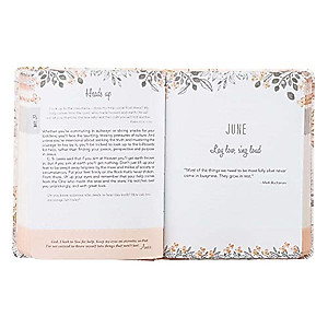 Walking in Grace - 366 Inspirational Devotions for an Abundant Life in Christ - Floral Faux Leather Flexcover Devotional Gift Book for Women