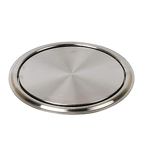 CLAIRLA - Simple Trash Grommet for Kitchen countertop with Auto Cover, Built-in Polished Stainless Steel Grommets 7.7"(200mm) countertops Garbage can Door Chute Hole Drawer