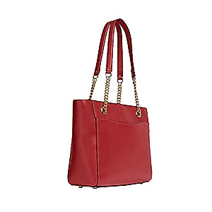 COACH Women's Cammie Chain Tote (Pebble Leather - Red Apple)