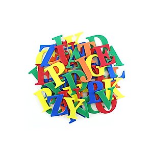 Classroom Alphabet Letters - Primary Colors Peel & Stick Letters Foam Shapes for Bulletin Boards or Crafts - 2 Inch Tall - 52 Count
