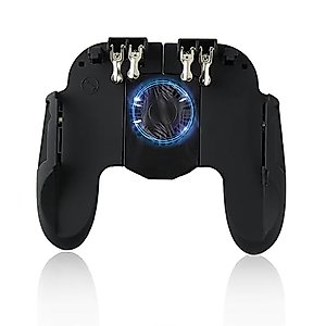 Vicue Mobile Phone Gamepad 4-IN-1 MULTITASK CONTROLLER with Cooling Fan/Phone Holder for Games PUBG/Fortnite/Call of Duty Compatible with 4.7”-6.5” iOS Android Phones