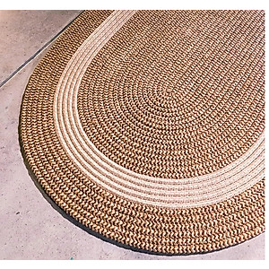 Tly Home-Beige Striped-Jute Door mat Rug -Jute Mats 19.6 x 31.50 Inches -Naturel Mats-Patterned Door Front-Bath Mat-Rug Mats Natural-Balcony mats-Gift- Houseware-Home Decore-Natural Welcome Doormat