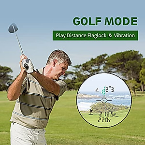 AquilaPro Golf Rangefinder with Slope and Flagpole Lock Vibration,Slope Switch for Golf Tournament Legal,650Yards,Rechargeable Battery,6X Magnification,Ranging/Scanning/Height/Speed Measurement