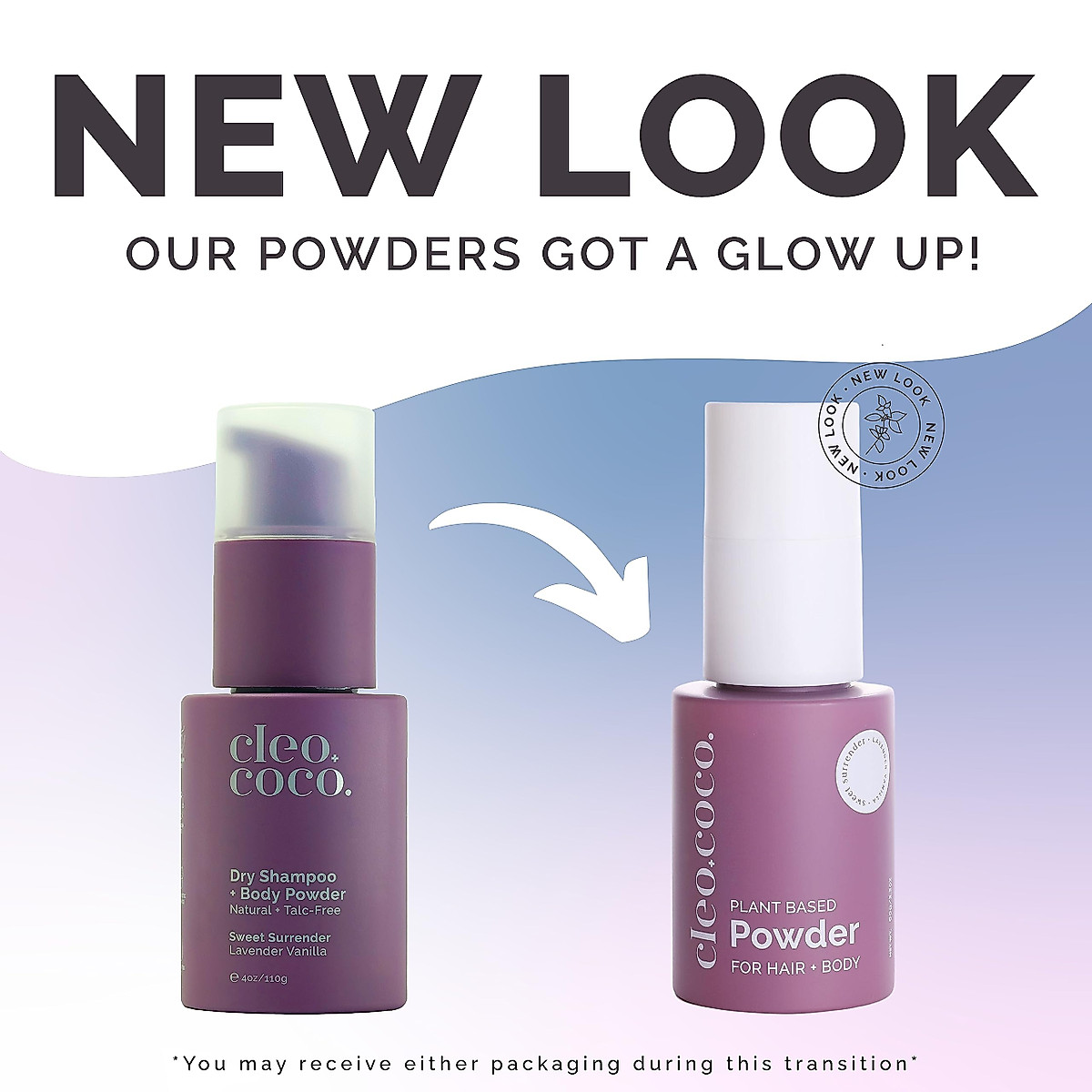 Cleo+Coco - Natural Dry Shampoo Powder - For Body & Hair - For Women - Absorbs Odor & Sweat - Essential Oils & Arrowroot Powder - Free of Talc & Parabens - PCR - Made in USA - Lavender Vanilla - 4oz