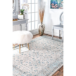 nuLOOM Rio Transitional Farmhouse Area Rug, 10' x 14', Aqua
