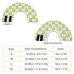 Cute Frog Soft Dog Cone Collars Protective Adjustable Cat Recovery Collar to Stop Licking M