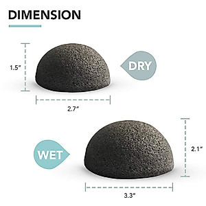 Organic Natural Facial Konjac Sponge and Face Scrubber - Buff Puff for Gentle Face Exfoliation Deep Pore Facial Cleansing Sponge – Aloe Vera, Activated Charcoal, Lavender, Turmeric – 4pc. Set