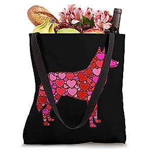 Siberian Husky Pink Red Heart Women Men - Valentines Day Tote Bag