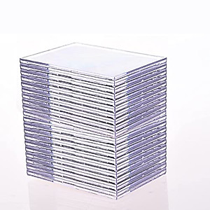 UTCTBC Trading Card Sleeves Top Loaders 20 pcs Hard Acrylic Card Protector Clear Card Brick + 5 Display Stand Fit for Standard Sports Cards,Baseball Card Holder Cases Collectibles