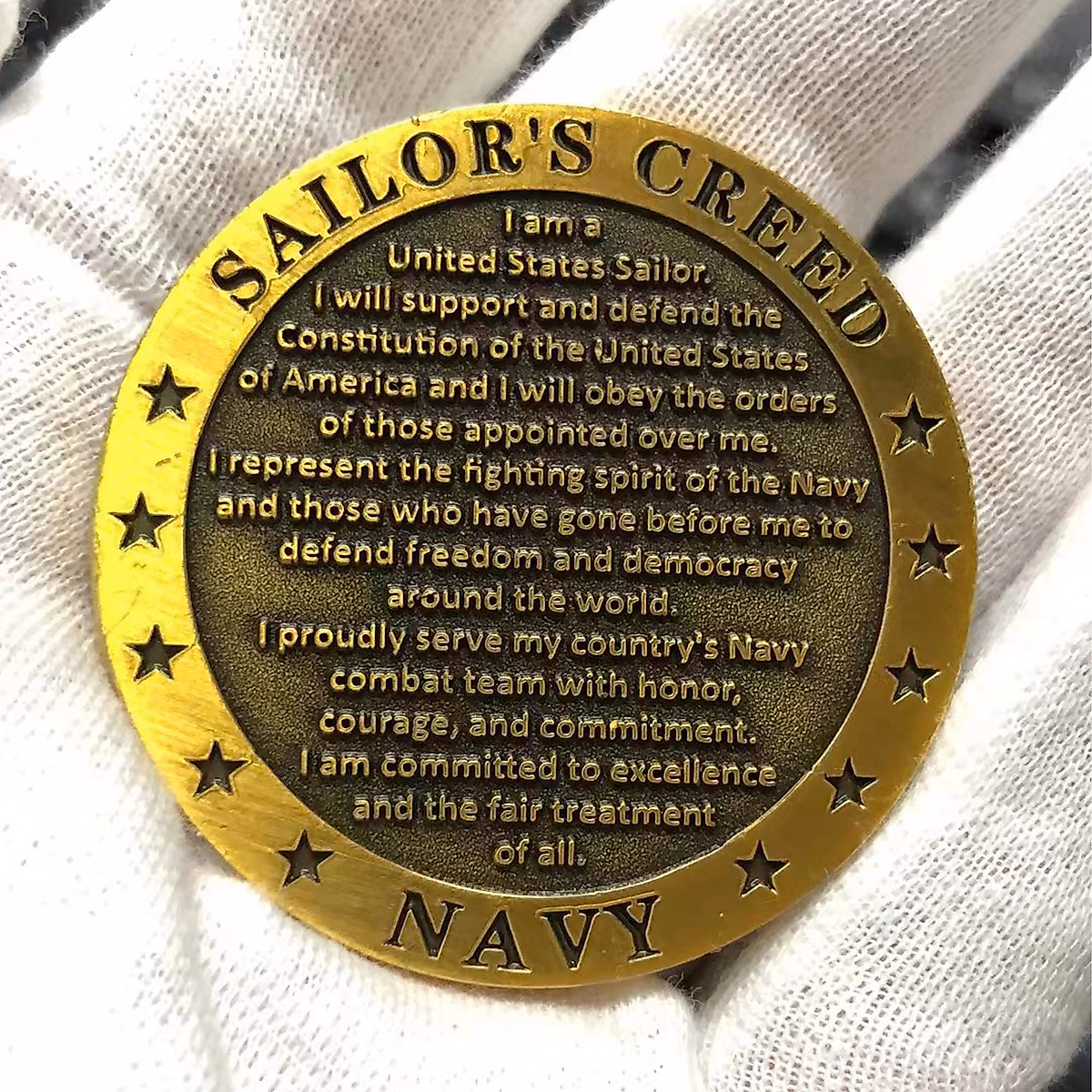 USA-Navy Core Value Sailor's Creed Challenge Coin (Single Coin)