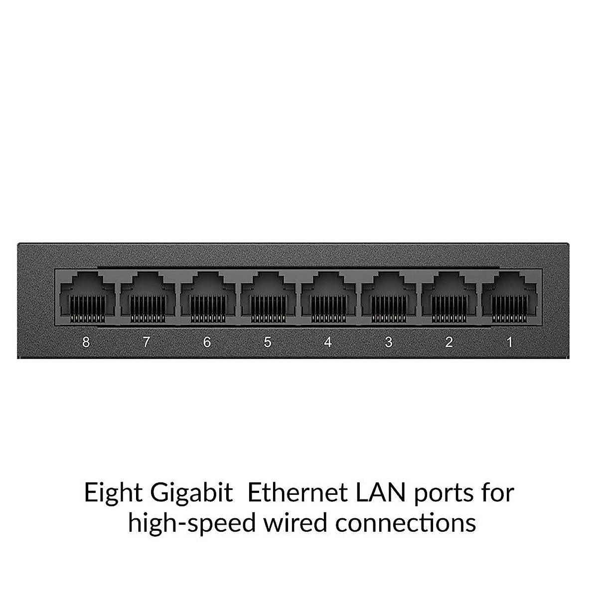 D-Link Ethernet Switch, 8 Port Unmanaged Gigabit Metal Fanless Desktop Plug n Play (GO-SW-8GE)