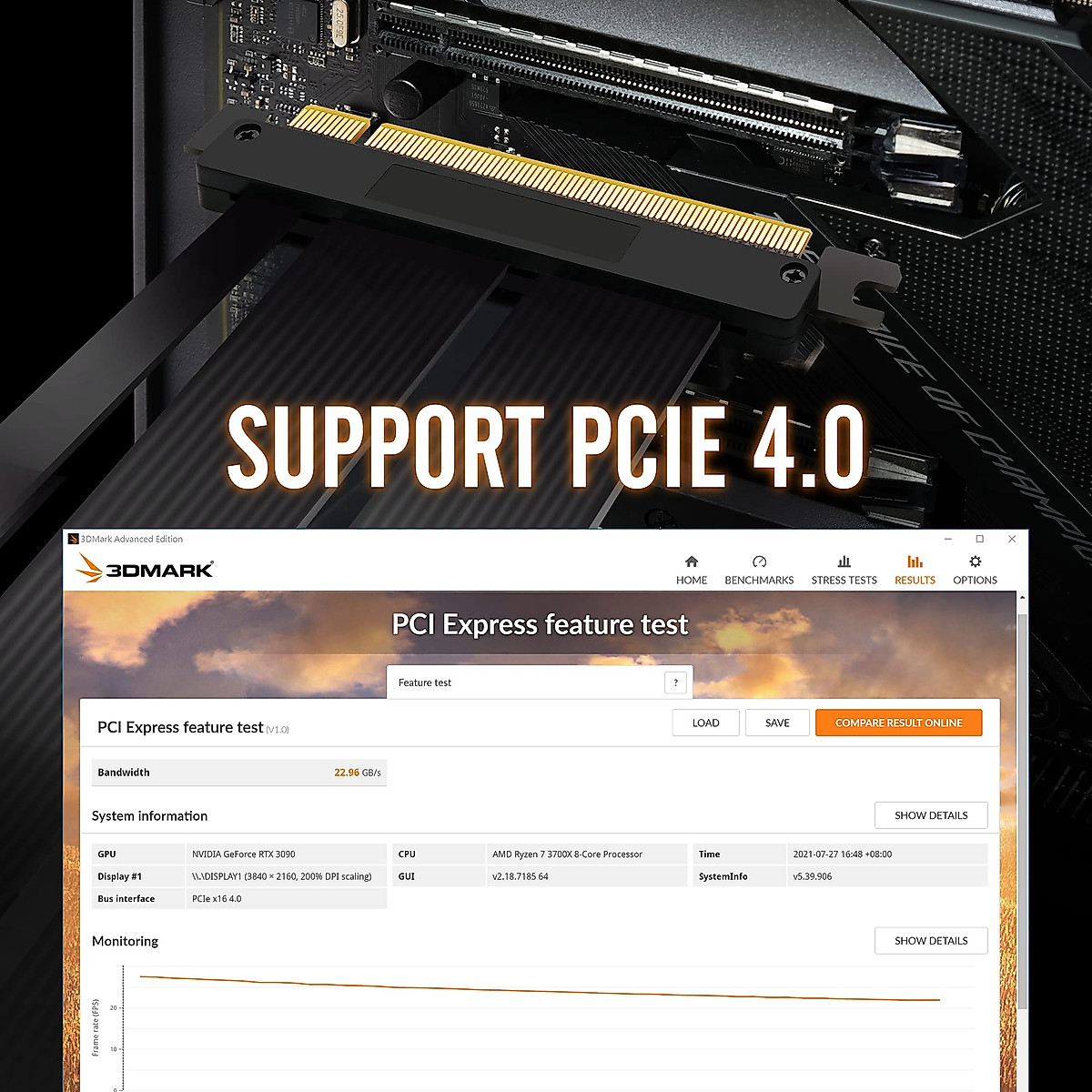 EZDIY-FAB Vertical PCIe 4.0 GPU Mount Bracket Graphic Card Holder with 5V 3 Pin ARGB LED Module, Video Card VGA Support Kit with PCIe 4.0 X16 Gen4 17cm/6.69in Riser Cable 90 Degree Right Angle (Black)