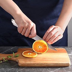 Cangshan HELENA Series German Steel Forged 5" Serrated Utility Knife (White)