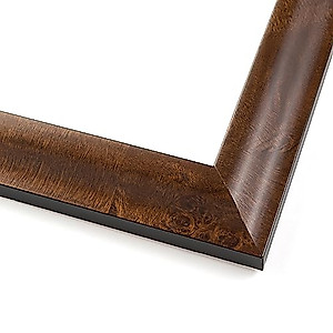 13x15 Walnut Brown Veneer Real Wood Picture Frame Width 1.25 Inches | Interior Frame Depth 0.5 Inches | Gaetano Traditional Photo Frame Complete with UV Acrylic, Foam Board Backing & Hanging Hardware