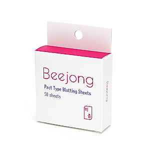 Beejong Oil Absorbing Sheets for Face – 50pcs Oil Blotting Sheets Anti-Shine Oil Absorbing Paper – Compact and Lightweight Case with Mirror 2.44" x 2.48" (Compact Case + 50pcs Oil Sheets)