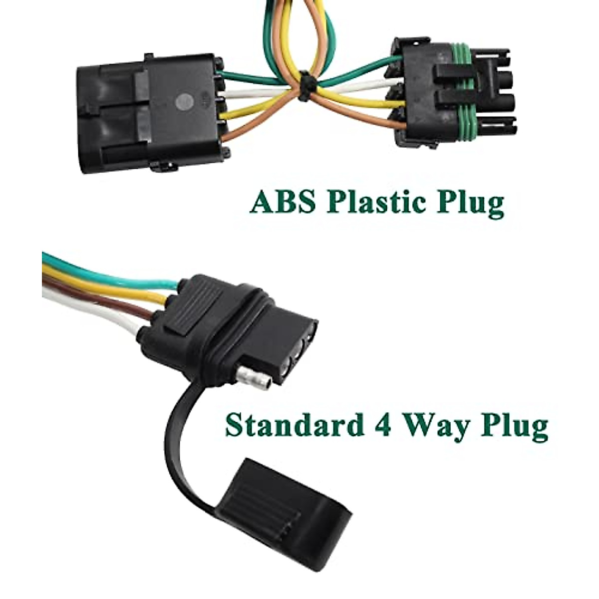 Oyviny Custom 4 Way Trailer Wiring Harness 55315 for 1988-2000 Chevy and GMC C/K Pickup, for Chevy Blazer/Suburban/Tahoe/GMC Suburban/Yukon/Cadillac Escalade