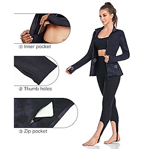 VUTRU Women's Workout Yoga Jacket Full Zip Running Track Jacket