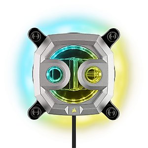 Corsair Hydro X Series, XC7 RGB White CPU Water Block,16 Individually addressable RGB LEDs, Software-Enabled, 1200/AM4