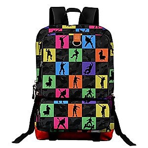 Tvmpkix Travel Laptop Backpack, Laptop Book Computer Bag Large Capacity Lightweight School Backpack Waterproof Carry On Essentials for Kids Men Women Work College B-RED