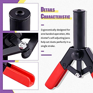 Swpeet 41Pcs Poly Rivet Gun Set with 1Pcs Rivet Removal Tool, Poly Rivet Tool for All Plastic Rivets Safe Metal or Plastic Clips Removal - Free Fastener Remover Included