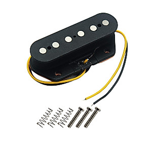 FLEOR Alnico 5 Guitar Pickups Tele Bridge Pickup w/Neck Pickup (Black) Fit Fender Telecaster Pickups Part