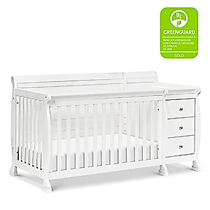 DaVinci Kalani 4-in-1 Convertible Crib and Changer Combo in White