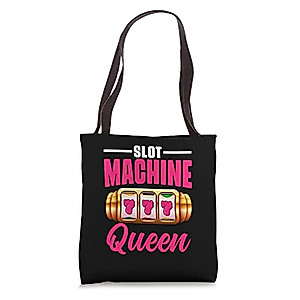 Slot Machine Queen Gambling Casino Poker Player Tote Bag