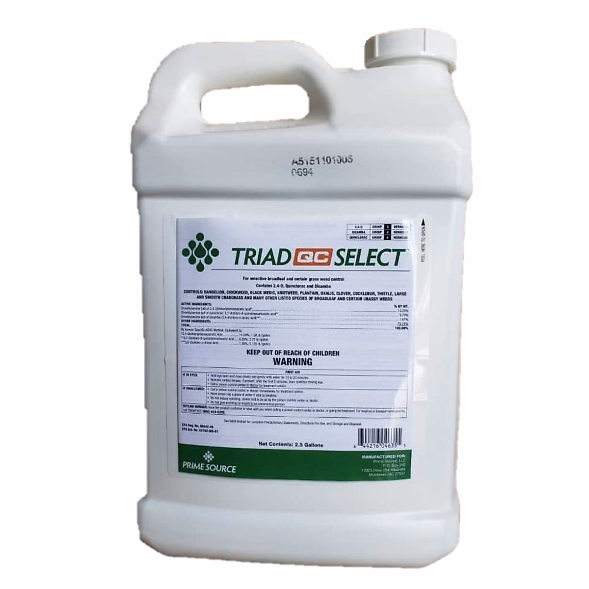 Primesource Triad QC Select Herbicide - 2.5 Gallon