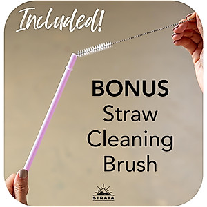 STRATA CUPS Classic Multicolor Tumblers with Lids and Straws (8 pack) - 22oz Matte Pastel Colored Acrylic Tumblers with Lids and Straws, Double Wall Tumbler Bulk, Reusable Cup with Straw Cleaner