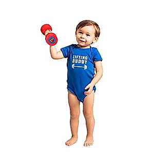 WOD Toys® Baby Fitness Plush Set with Rattles & Sensory Sounds - Safe, Durable Fitness Toys for Newborns, Infants and Babies 0+