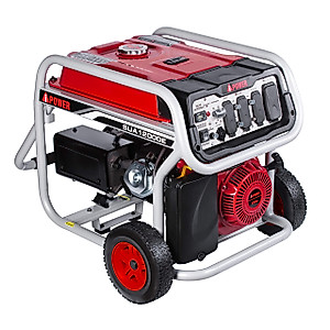 A-iPower SUA12000EC 12000-Watt Gas Powered Generator W/Electric Start (CARB/EPA), 12000 Watt, Wheel Kit Included