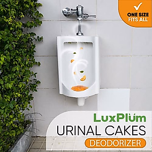 Urinal Screens Deodorizer -10 Pack Urinal Screen Cakes with Lemon & Orange Essential Oil Scents - Fits Wet & Dry Urinals - Splash Reducing Mats with Long Lasting Odor Freshener (Orange)