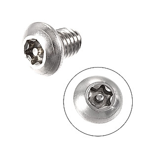 uxcell M8x10mm Torx Security Machine Screw, 20pcs Pan Head Screws Inside Column, with T40 L-Type Wrench, 304 Stainless Steel Fasteners Bolts