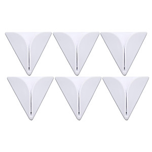 FGen 6pcs Wall Paste Does Not Fall Off Firmly Triangle Type Self-Adhesive Towel Hook