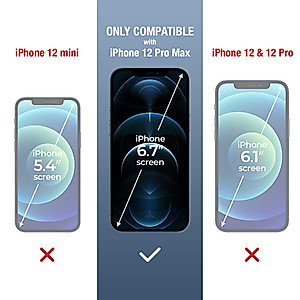 PrivacyNinja Privacy Screen Protector for iPhone 12 Pro MAX [New Generation] Full Coverage Tempered Glass (3-Pack)
