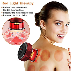 MOCHI MCFD Electric Cupping Therapy Set, Smart Dynamic Cupping Machine Cupping Device Cellulite 3 in 1 Vacuum Therapy Machine Scrapping Cupping Tool, 12 Levels Temperature & Suction
