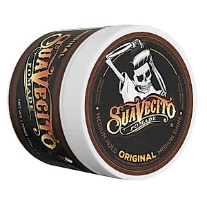Suavecito Pomade Original For Men 4 oz, 1 Pack - Medium Shine Water Based Wax Like Flake Free Hair Gel - Easy To Wash Out - All Day Hold For All Hairstyles