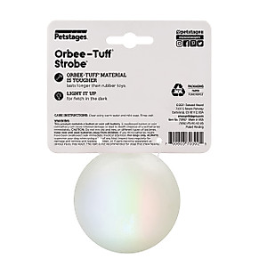 Outward Hound by Planet Dog Strobe Ball Glo Light Up LED Ball Dog Toy