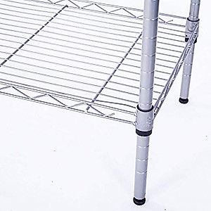 Karl home 5-Tier Adjustable Wire Unit Shelves, Height Metal Storage Rack for Kitchen/Bathroom/Garage, Stainless & Sturdy Frame,551lbs Capacity, 29”L x 13.4”W x 59”H