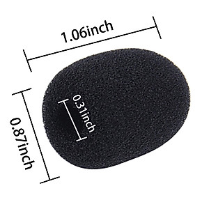 Sunmns 20 Pack Mini Size Lapel Headset Microphone Mic Windscreen Foam Cover, Black