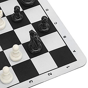 01 International Standard Chess Competition King, Compact Shape Quality Rubber International Standard Chess Set Portable with Chessboard for Kids for People