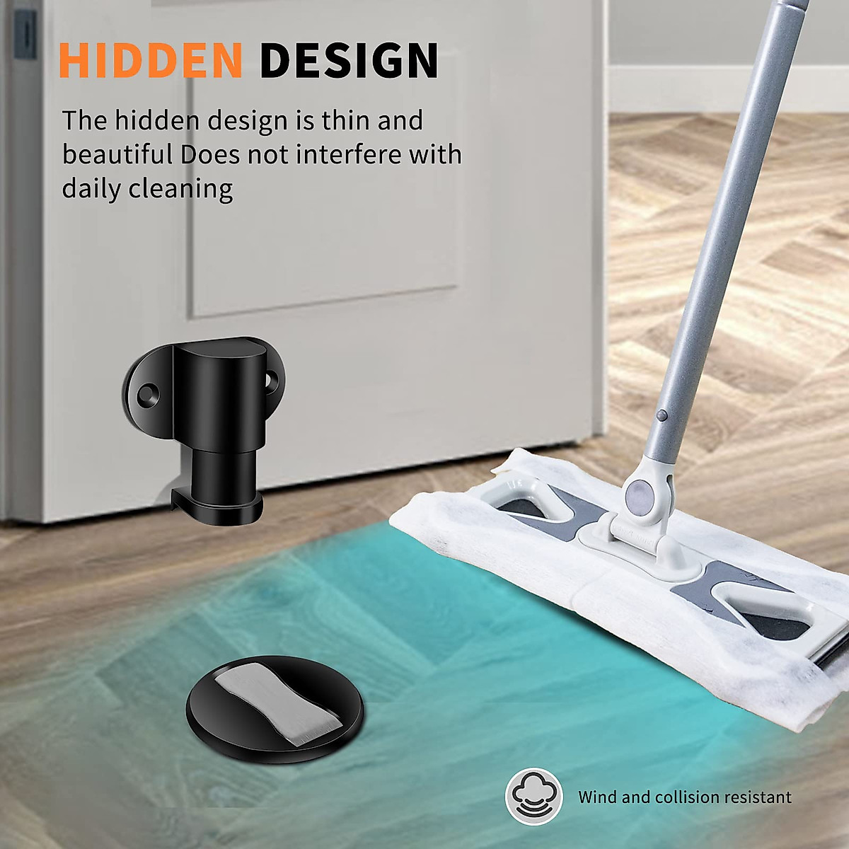 DQGM Magnetic door stoppers, Adjustable door stopper, Invisible Door Stop for Home, Invisible doorstops are great for homes or schools with babies/elderly prevent accidental tripping injuries.