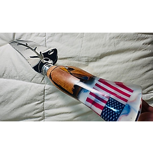 Silver Knife - Blade work of art - Made in Brazil - American Style Handle