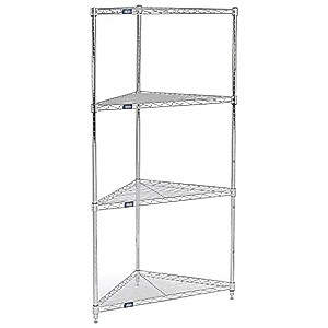 Nexel Corner Wire Shelving 24" W x 18" D x 74" H