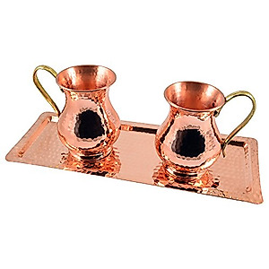 Copperbull Hammered Copper Rectengular Tray (Medium)