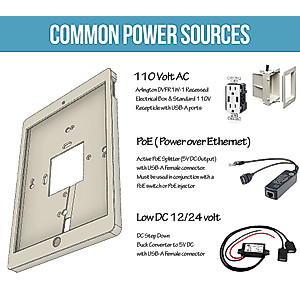 Smart Home Mount Wall Mount Kit for Apple iPad 10.2 inch Tablet (7th / 8th Gen) - White