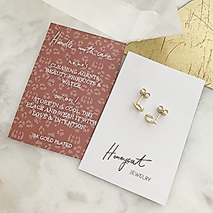 HONEYCAT Tiny Horseshoe Studs in Gold, Rose Gold, or Silver | Minimalist, Delicate Jewelry Gold